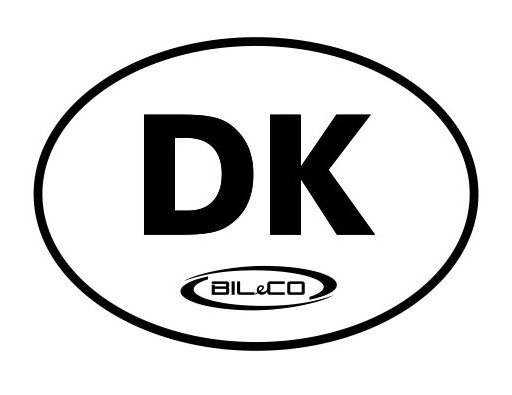 DK skilt udskåret autofolie - 1 farve - Kugleskjulere & camping - Auto ...